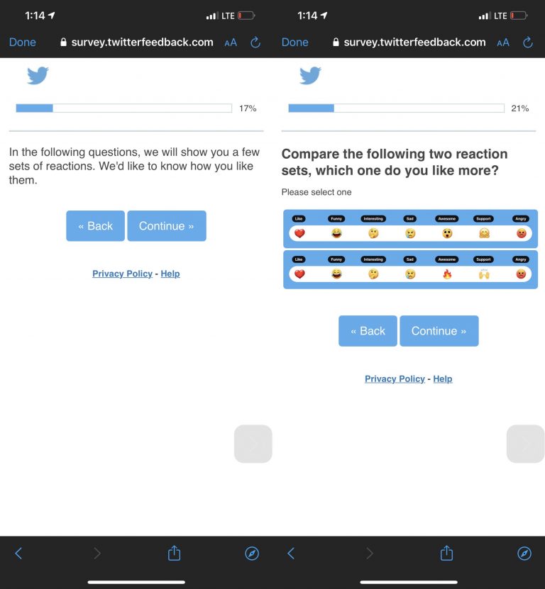 Twitter aggiunge 4 (o più) reaction ai post